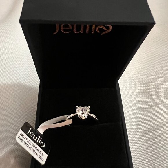 Jeulia | Jewelry | Jeulia Solitaire Carat Heart Cut Sterling Silver ...